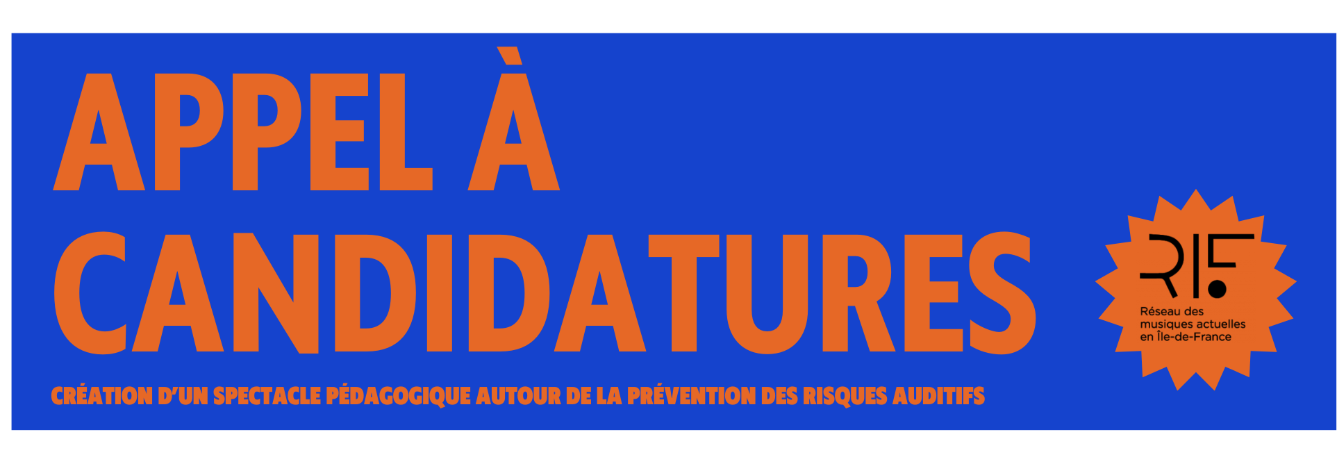 Spectacle Peace & Lobe Appel à candidatures 2025 - RIF
